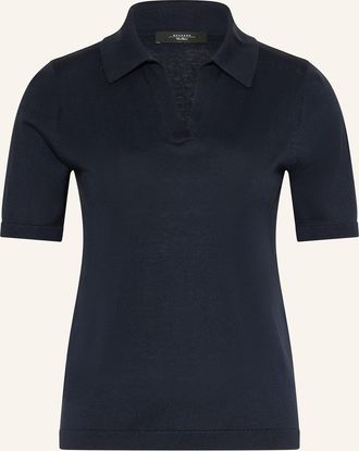 Max Mara Weekend Max Mara Strick-Poloshirt Roncolo Mit Seide blau