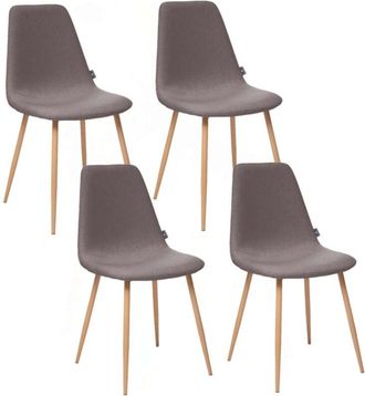 Atmosphera Lot de 4 - Chaise design scandinave Roka