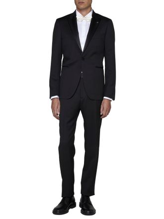 Tagliatore Mens Suit Vesuvio Black Suits