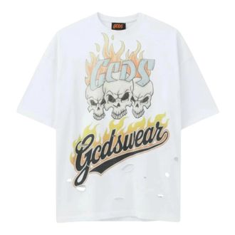 GCDS Short Sleeve T-Shirt - - Tops - Herren - Wei&szlig; - XS