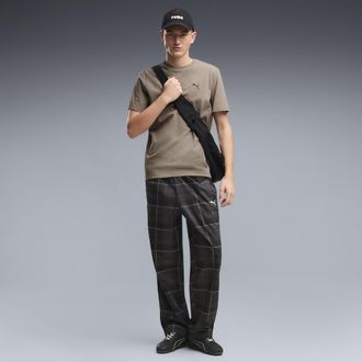 Puma Pantalon de surv&ecirc;tement &agrave; carreaux T7 Homme, V&ecirc;tements, Noir, XXL