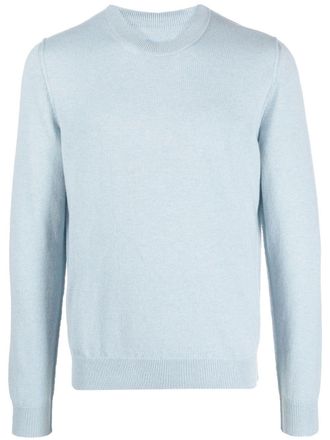 Maison Margiela Kaschmirpullover mit rundem Ausschnitt - Blau