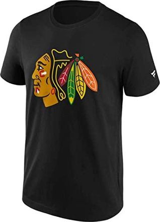 Fanatics NHL Chicago Blackhawks Primary Logo Graphic T-Shirt, Noir, XL Mixte