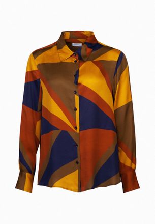 Seidensticker Damen Regular Fit Langarm Bluse, Blau, 38 EU