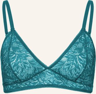 erlich textil Erlich Textil Iconic Lace B&uuml;gelloser Triangel Bh Mittlerer Halt Aus Spitze - Verstellbare Tr&auml;ger blau
