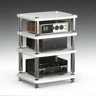 Generic HiFi Regal AV-Medienst&auml;nder Mit 1 Bis 4 Ebenen, HiFi-Lautsprecherbox Mit Vibrationsd&auml;mpfung, Aufbewahrungseinheit for Plattenspieler Und Spielkonsolen