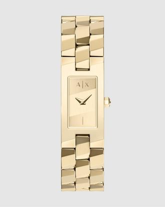 A|X Armani Exchange Zweizeigeruhr aus goldfarbenem Edelstahl in Gold