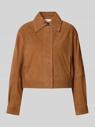 Boss Orange by Hugo Boss Regular Fit Lederjacke aus echtem Ziegenleder Modell C_SALISA 60
