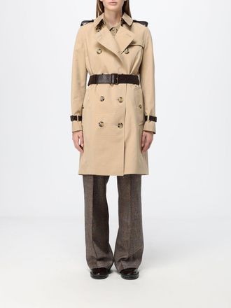 Burberry Trench-coat Kensington crois&eacute; en gabardine de coton longueur genou
