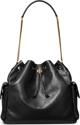 Tory Burch Femme, Sacs, Noir, Taille: ONE Size Charlie Drawstring Shoulder Bag