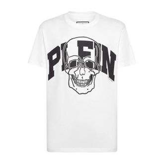 Philipp Plein Baumwoll-T-Shirt - - Tops - Herren - Wei&szlig; - XL