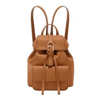 Furla Femme, Sacs, Brun, Taille: ONE Size Flow Mini Backpack