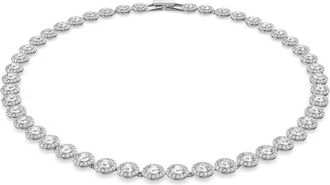 Swarovski Una Angelic Halskette Rundschliff, Mittel, Wei&szlig;, Rhodiniert