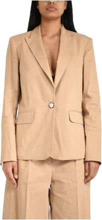 Pinko Pinko, Femme, Vestes, Brun, Taille: 40 FR Giacca in lino