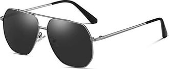 Generic Lunettes de soleil polarisées HD en métal pour homme (couleur : C, taille : moyen) 2026