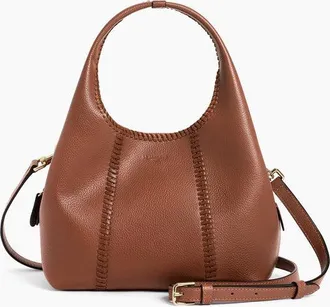 Le Tanneur Petit sac &agrave; main Juliette en cuir grain&eacute; avec surpiq&ucirc;res