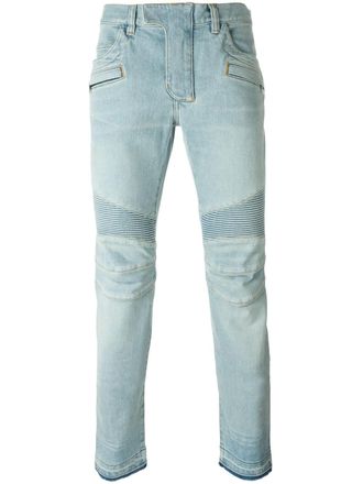 Balmain Skinny-Bikerjeans - Blau