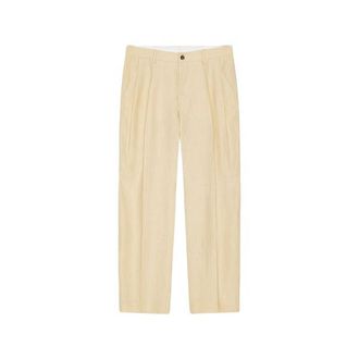 Nn.07 Pantalon ample &agrave; plis et taille ajustable en lin