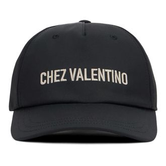 Valentino Garavani unisex, Accessoires, Noir, Taille: 57 CM Casquette de baseball en coton Chez Valentino