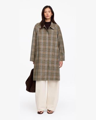 Arket Karierter Car Coat -Beige
