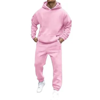 Generic Surv&ecirc;tement Homme Ensemble 2 Pi&egrave;ces Sweats &Agrave; Capuche et Pantalon de Sport Manches Longues Sportswear D&eacute;contract&eacute;e Chaude et Confortable Tenue de Sport