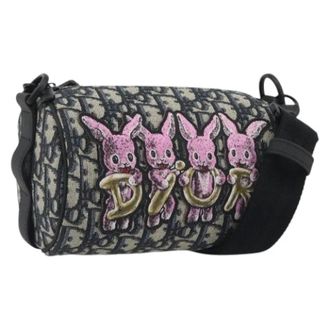 Dior Sac bandouli&egrave;re Trotter en toile Pre-owned - Femme - Pre-owned - Bleu - Taille: ONE Size