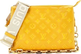 Louis Vuitton Coussin Bag Monogram Embossed Lambskin PM crossbody bag - Gelb