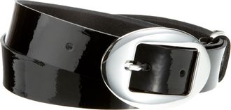 MGM Damen Modern Patent Gürtel, Schwarz (schwarz), 80