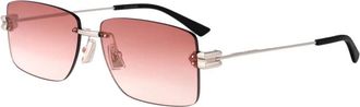 Bottega Veneta Rechteckige Sonnenbrille - - Accessories - Herren - Grau - 58 MM