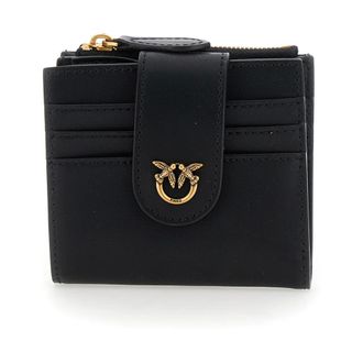 Pinko Pinko, Femme, Accessoires, Noir, Taille: ONE Size Wallet with Love Birds Buckle