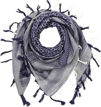 Freak Scene Kufiya - bleu - Tissage Peshtemal - 100 x 100 cm - Shemagh - foulard Arafat palestinien - keffieh en coton