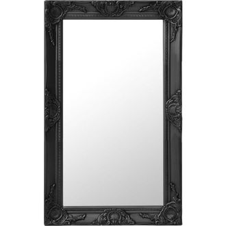 vidaXL Wandspiegel im Barock-Stil 50x80 cm Schwarz Vidaxl