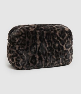 Apparis Pochette Jumbo Noor Fausse Fourrure Dark Léopard