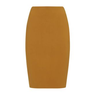 Saint Laurent Bleistiftrock aus Satin - - Skirts - Damen - Orange - M