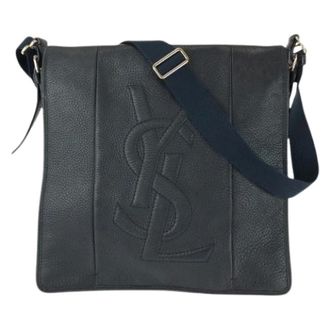 Saint Laurent Sac bandouli&egrave;re en cuir Pre-owned - Homme - Pre-owned - Noir - Taille: ONE Size