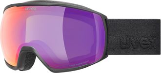 Uvex victorious FM - stylische, verspiegelte Skibrille mit Anti-Fog-Beschichtung f&uuml;r Damen und Herren - black matt/ruby-clear - one size