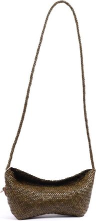 Dragon Diffusion Femme, Sacs, Vert, Taille: ONE Size Corsina Diagonal Weave Shoulder Bag