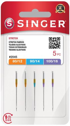 Singer Stretch N&auml;hmaschinennadeln - Gr&ouml;&szlig;e 80/12, 90/14, 100/16-5 St&uuml;ck