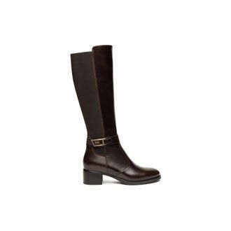 Nero Giardini Damenstiefel aus Leder und Stoff - - Shoes - Damen - Braun - 36 EU