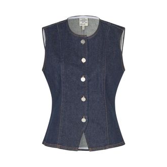 Baum Und Pferdgarten Femme, Vestes, Bleu, Taille: 42 FR Gilet en Denim pour Femmes