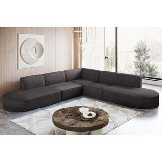 KAISER Ecksofa Designer Corner modena stoff Poso, viele Farben Dunkelgrau