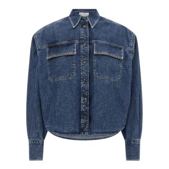 Brunello Cucinelli Damen, Blusen & Hemden, Blau, XLGr&ouml;&szlig;e