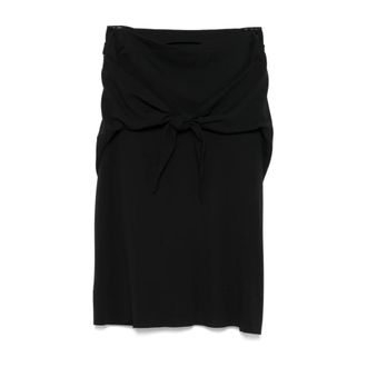 Rick Owens Schwarzer Casual Midi Rock - - Skirts - Damen - Schwarzk - M