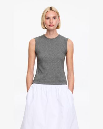 Arket Geripptes Tanktop -Grau