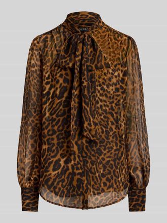 Lauren Ralph Lauren Loose Fit Langarmbluse mit Allover-Leo-Print