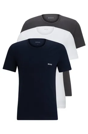 BOSS T-Shirt Rundhals BOSS ONE (Packung, 3-tlg., 3er-Pack) mit dezentem BOSS Logo-Print