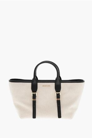 Michael Kors MICHAEL Fabric Tote Bag with Leather Trims size Unica