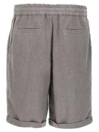 Brunello Cucinelli Linen Bermuda Shorts - Gray