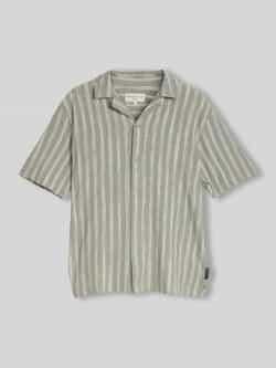 Tom Tailor Denim Relaxed Fit Freizeithemd aus Baumwoll-Leinen-Mix