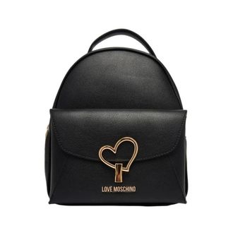 Love Moschino Femme, Sacs, Noir, Taille: ONE Size Sac &agrave; dos en poly&eacute;thyl&egrave;ne avec bretelles r&eacute;glables et compartiments multiples